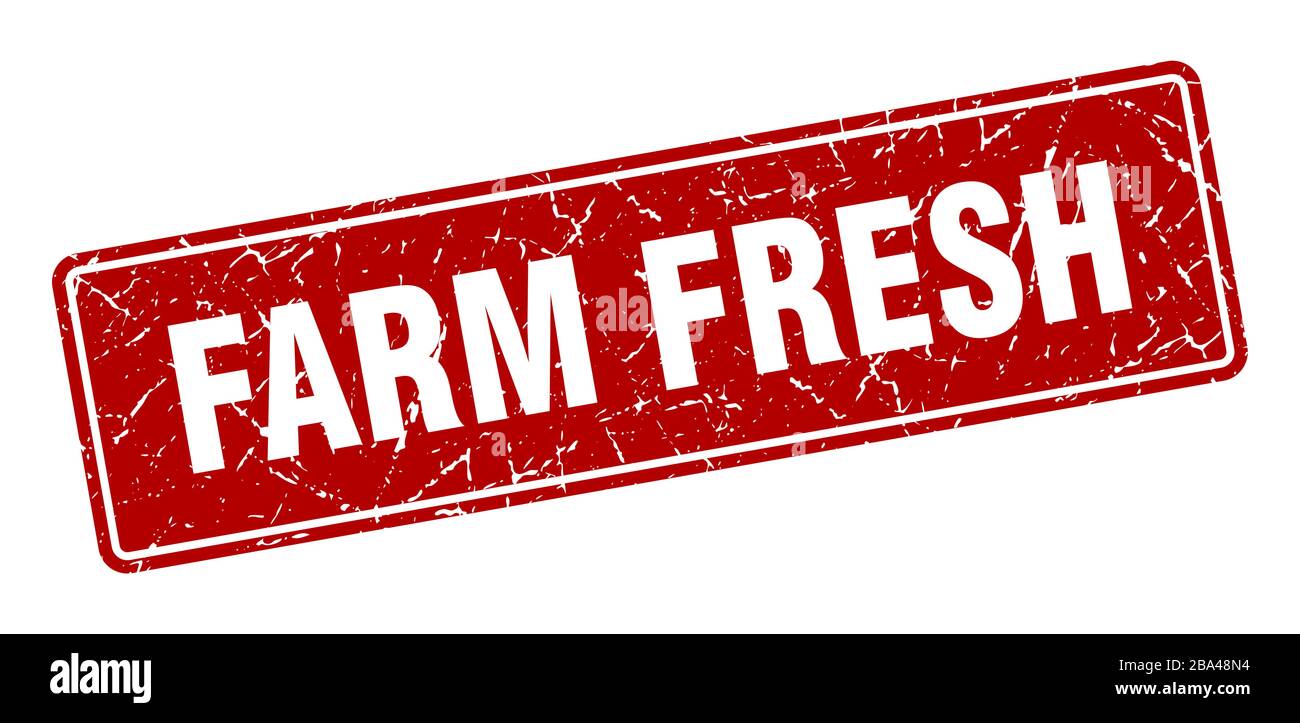 farm fresh stamp. farm fresh vintage red label. Sign Stock Vector Image ...