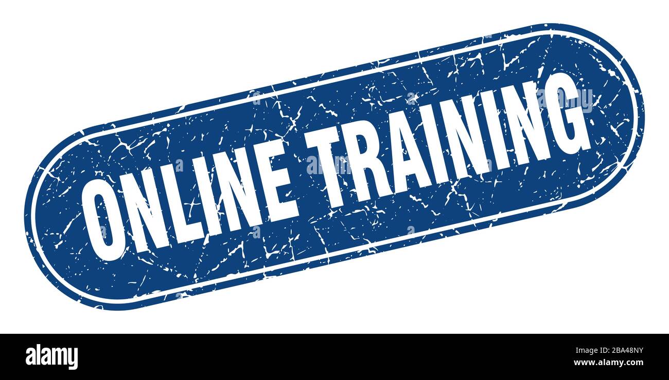online training sign. online training grunge blue stamp. Label Stock ...