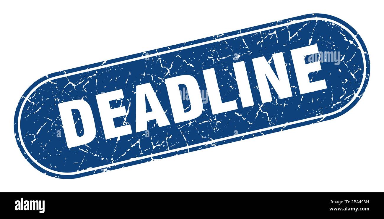 deadline sign. deadline grunge blue stamp. Label Stock Vector Image ...