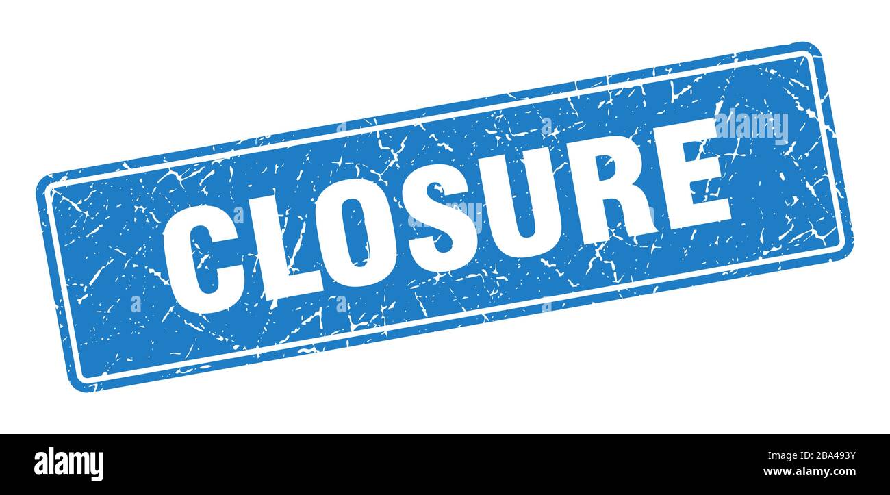 closure stamp. closure vintage blue label. Sign Stock Vector Image ...