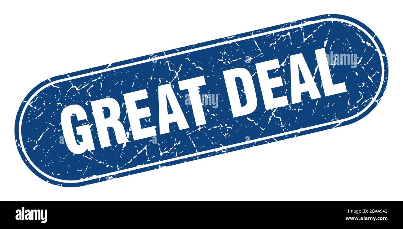 great deal sign. great deal grunge blue stamp. Label Stock Vector Image ...