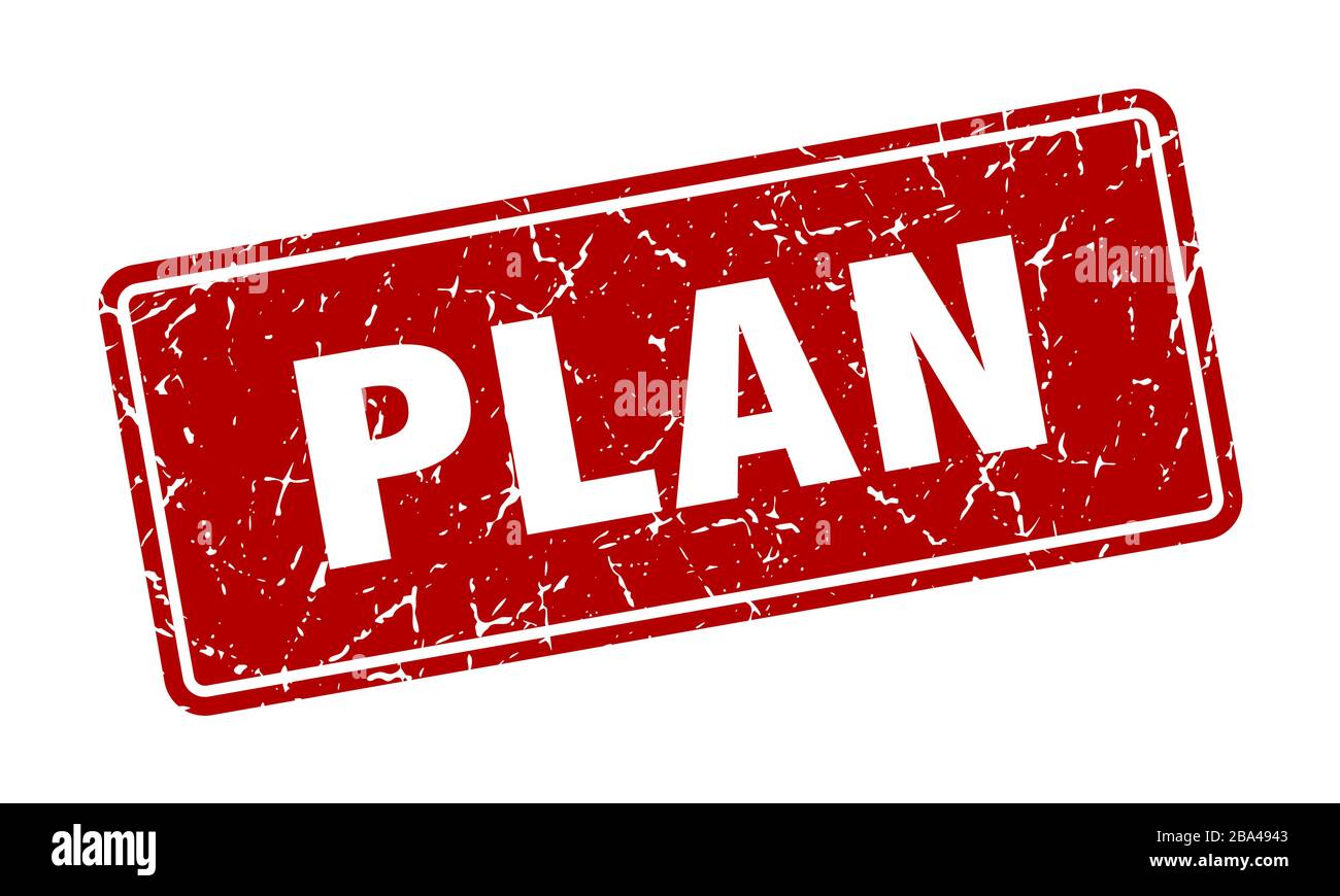 plan stamp. plan vintage red label. Sign Stock Vector Image & Art - Alamy