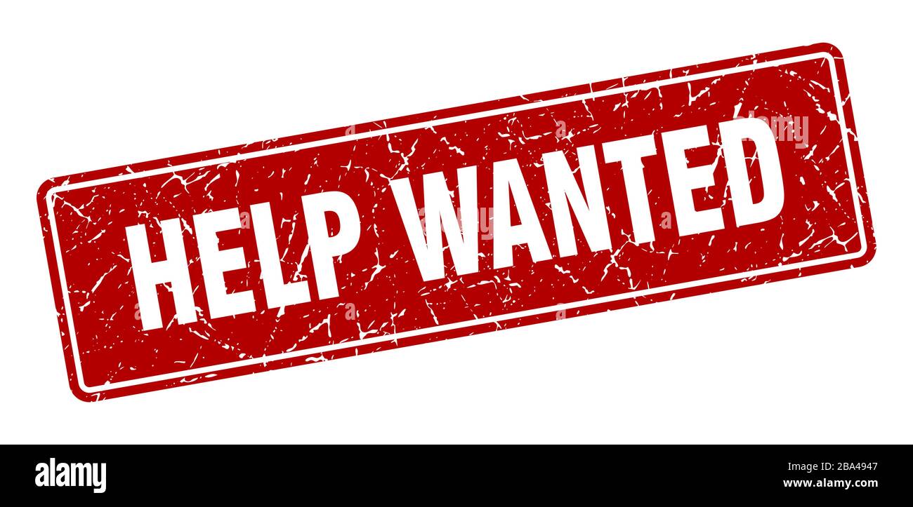 help wanted stamp. help wanted vintage red label. Sign Stock Vector ...