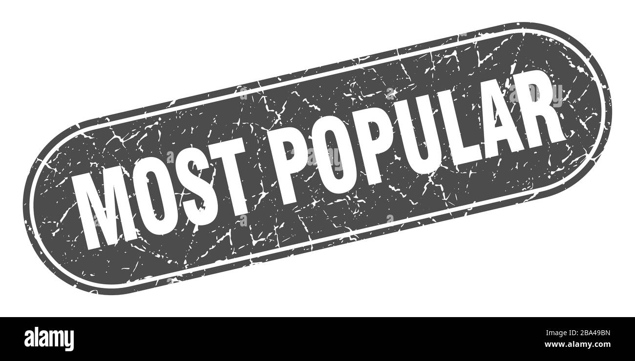 most popular sign. most popular grunge black stamp. Label Stock Vector ...