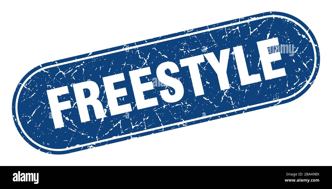 freestyle sign. freestyle grunge blue stamp. Label Stock Vector Image ...