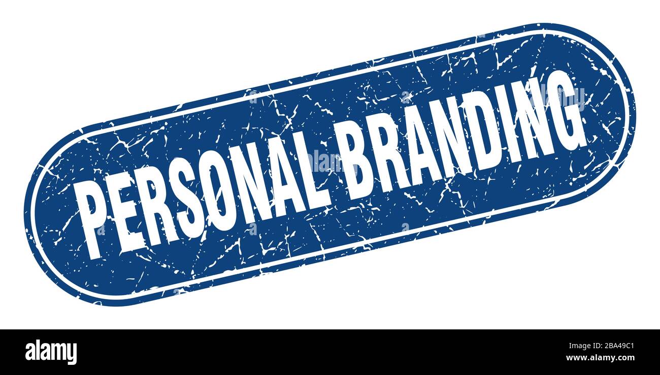 personal branding sign. personal branding grunge blue stamp. Label ...