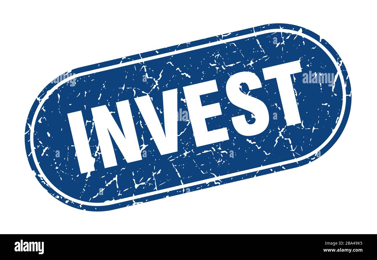 invest sign. invest grunge blue stamp. Label Stock Vector Image & Art ...