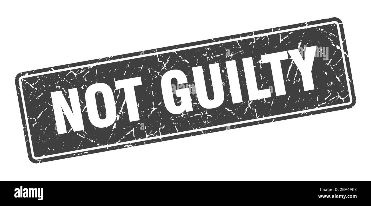 not guilty stamp. not guilty vintage gray label. Sign Stock Vector ...