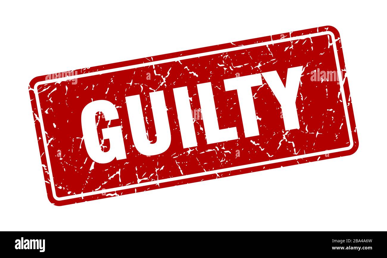 guilty stamp. guilty vintage red label. Sign Stock Vector Image & Art ...