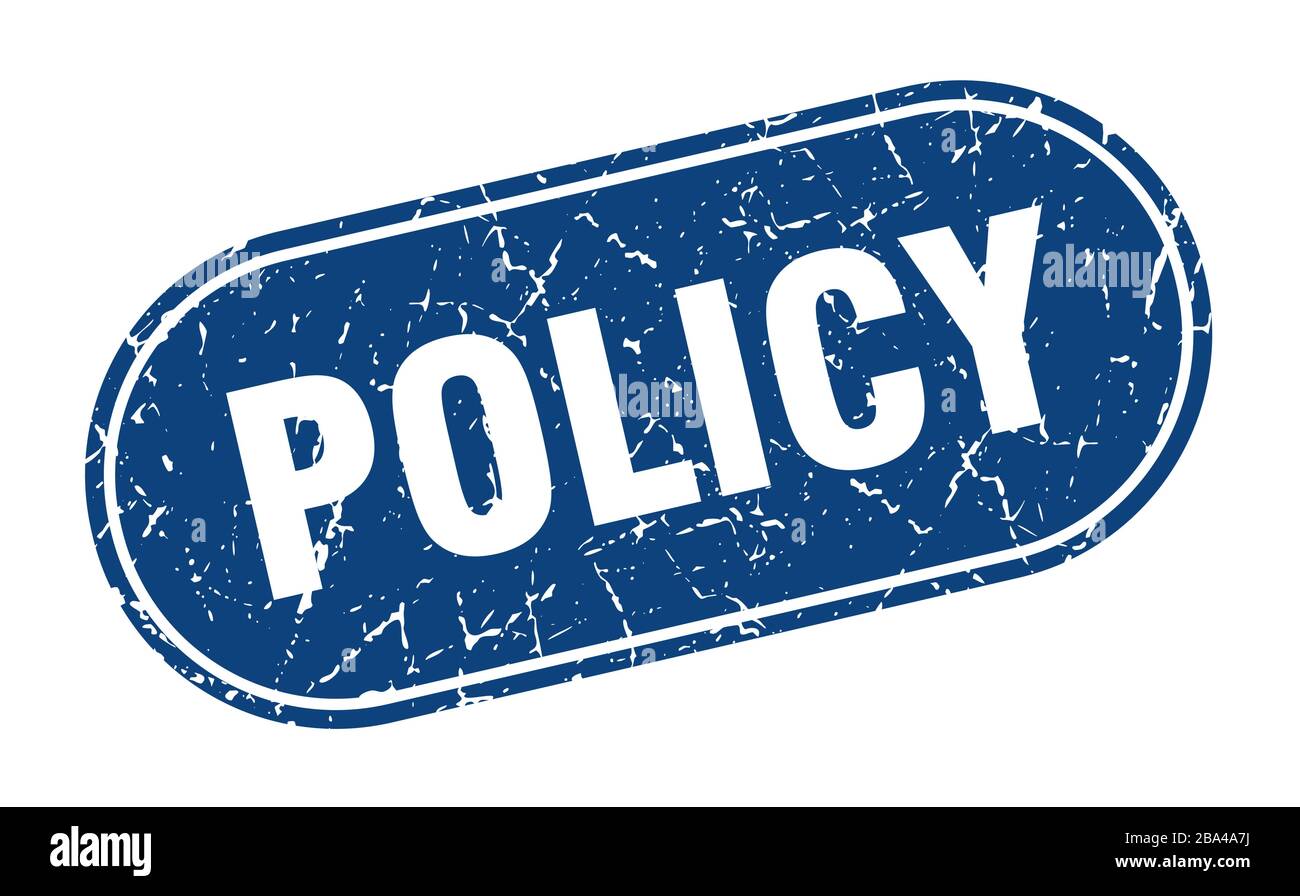 policy sign. policy grunge blue stamp. Label Stock Vector Image & Art ...