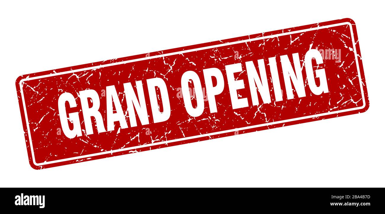 Grand opening sticker square hi-res stock photography and images - Alamy
