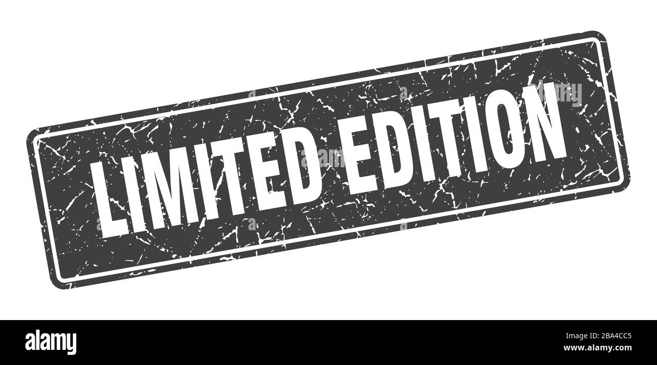 limited edition stamp. limited edition vintage gray label. Sign Stock ...