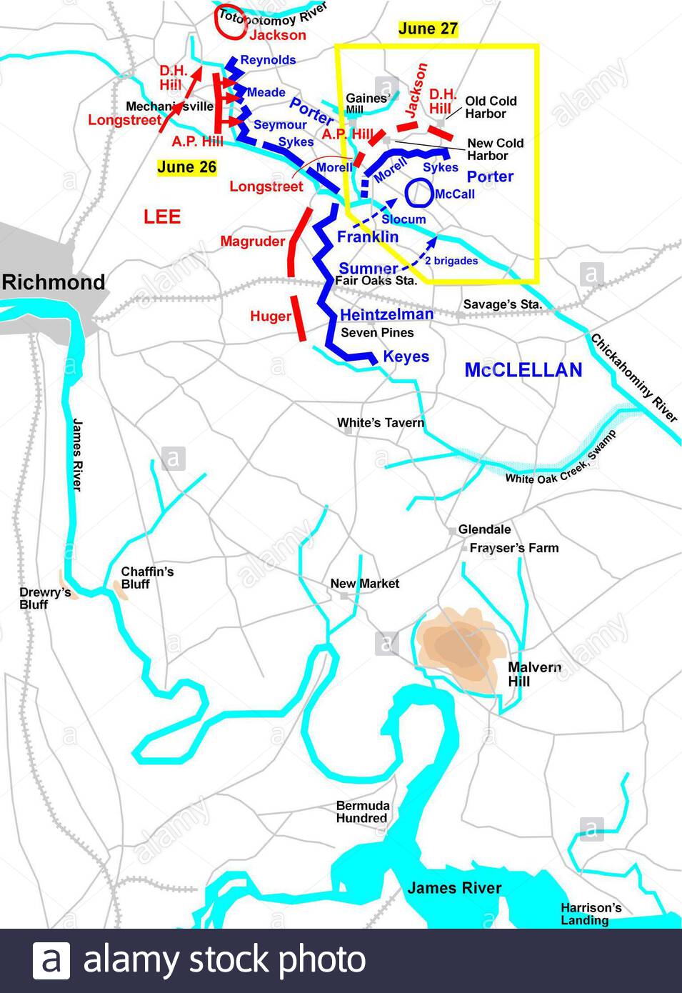 Civil War 1862 Map Stock Photos & Civil War 1862 Map Stock Images - Alamy