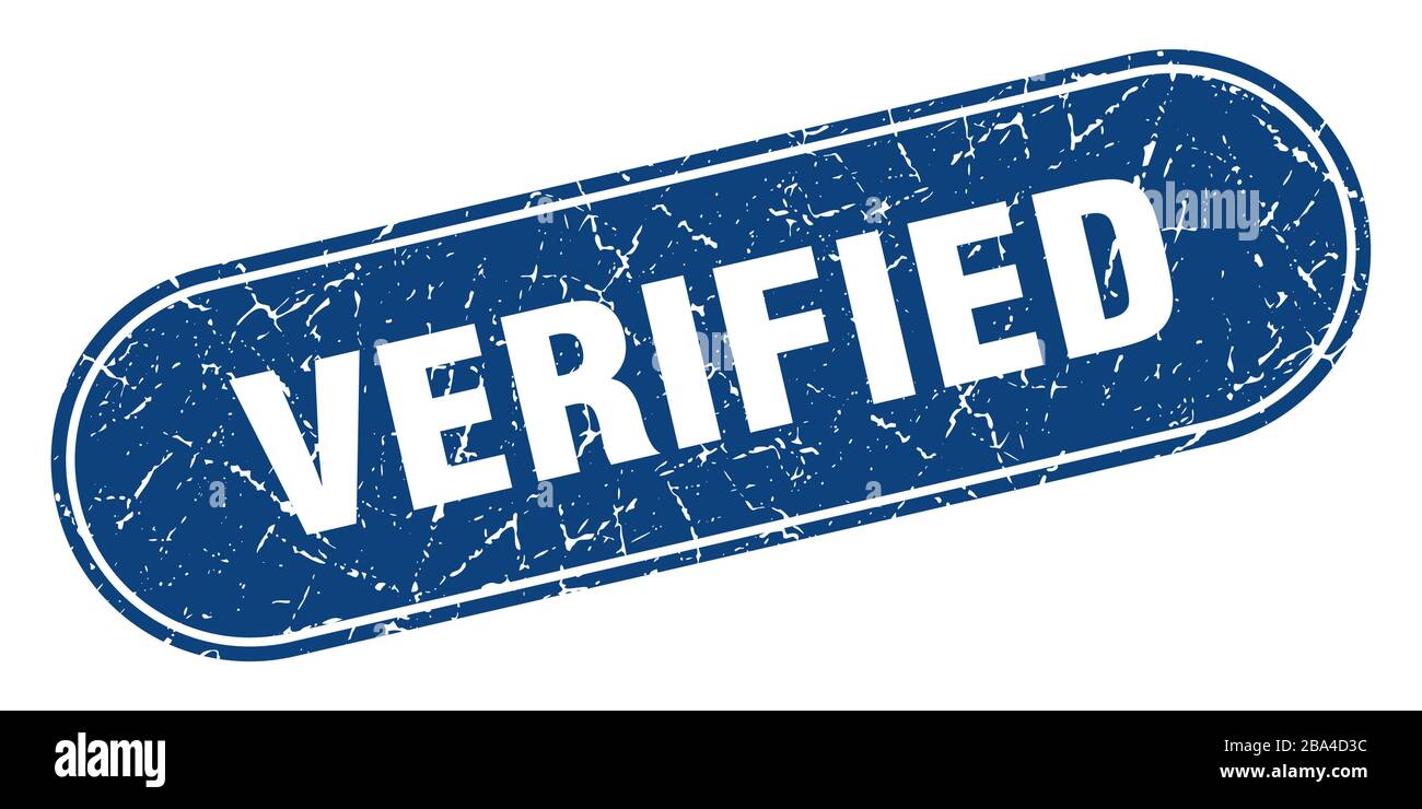 verified sign. verified grunge blue stamp. Label Stock Vector Image ...