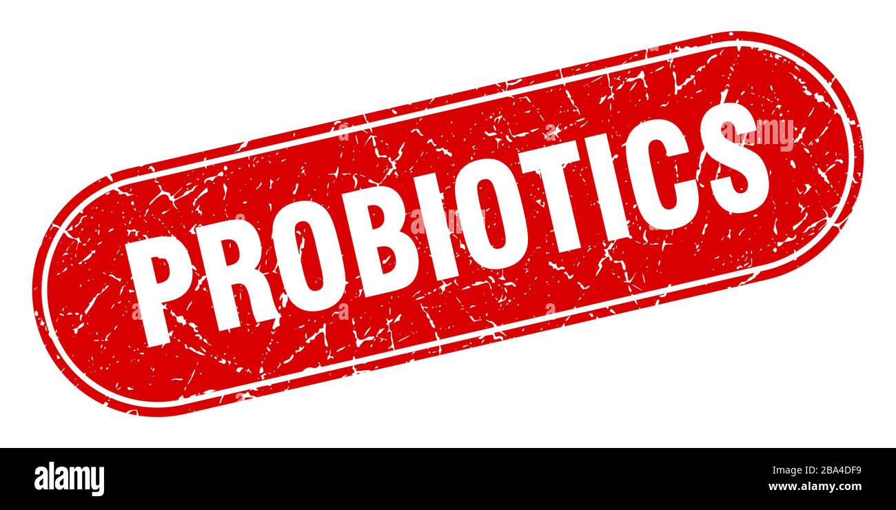 probiotics sign. probiotics grunge red stamp. Label Stock Vector Image ...