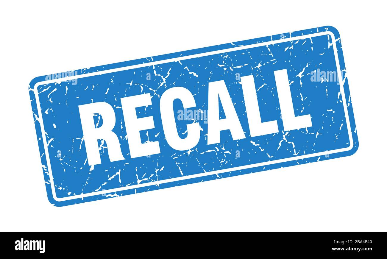 recall stamp. recall vintage blue label. Sign Stock Vector Image & Art ...