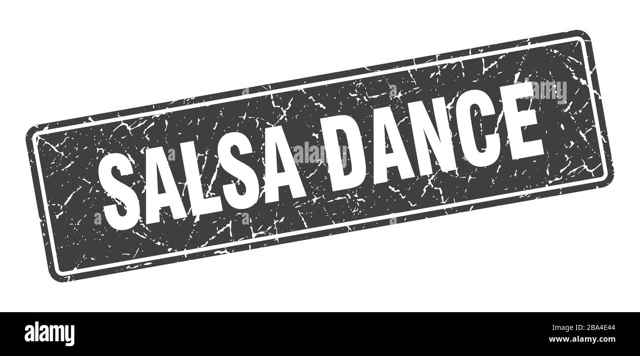 salsa dance stamp. salsa dance vintage gray label. Sign Stock Vector ...