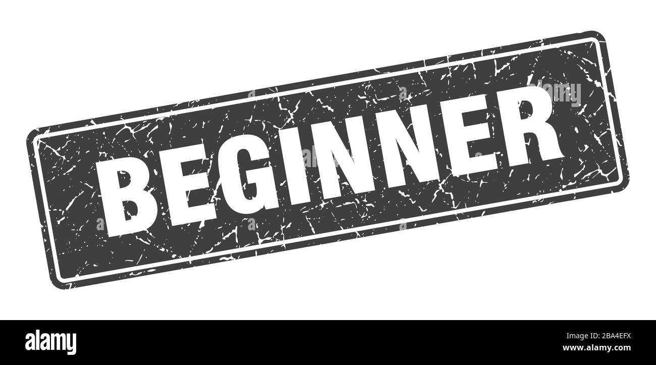 beginner stamp. beginner vintage gray label. Sign Stock Vector Image ...