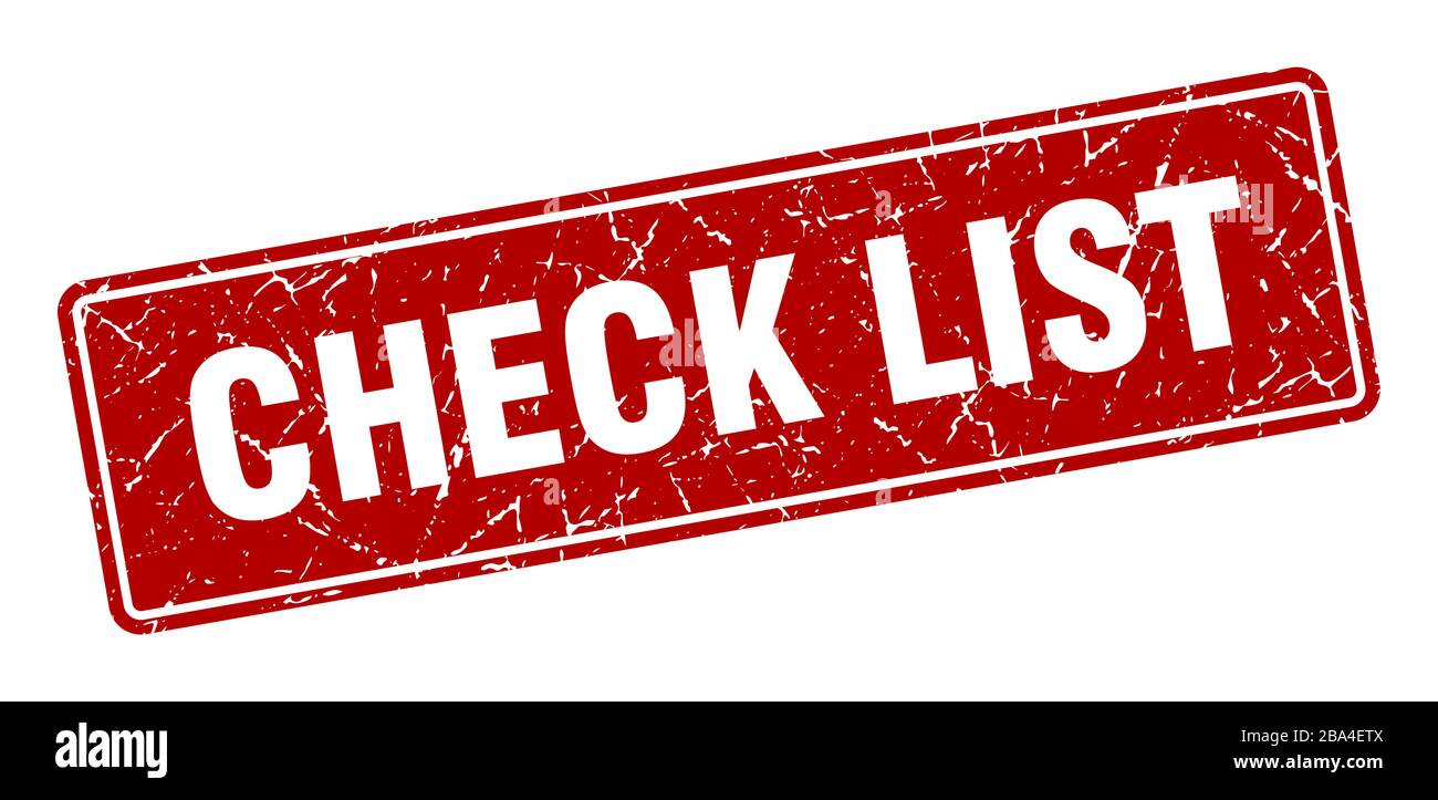check list stamp. check list vintage red label. Sign Stock Vector Image ...