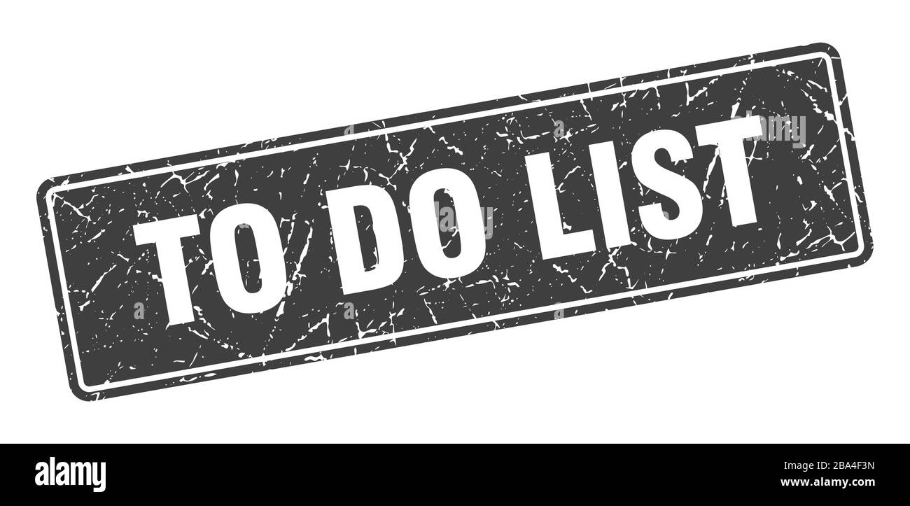 to do list stamp. to do list vintage gray label. Sign Stock Vector ...