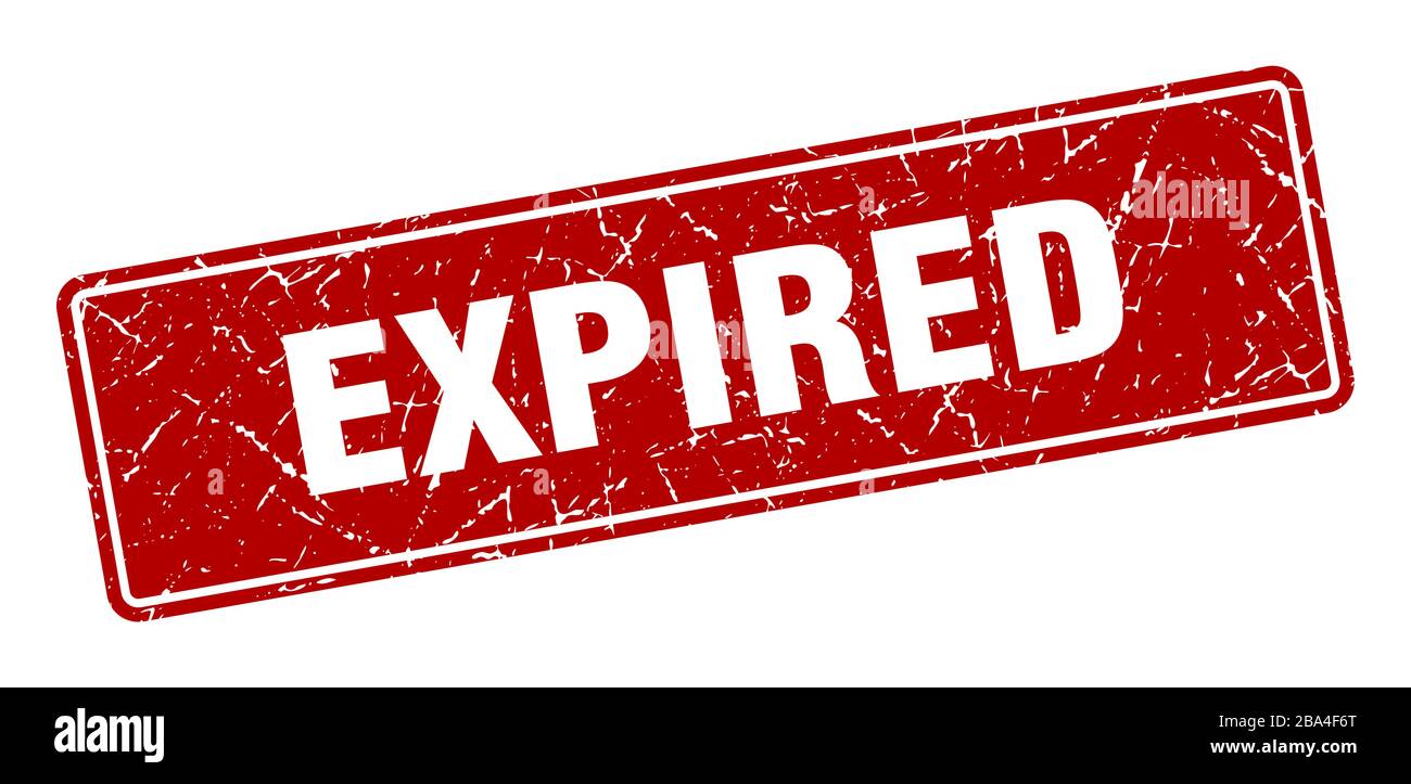 Grunge red expired square Stock Vector Images - Alamy