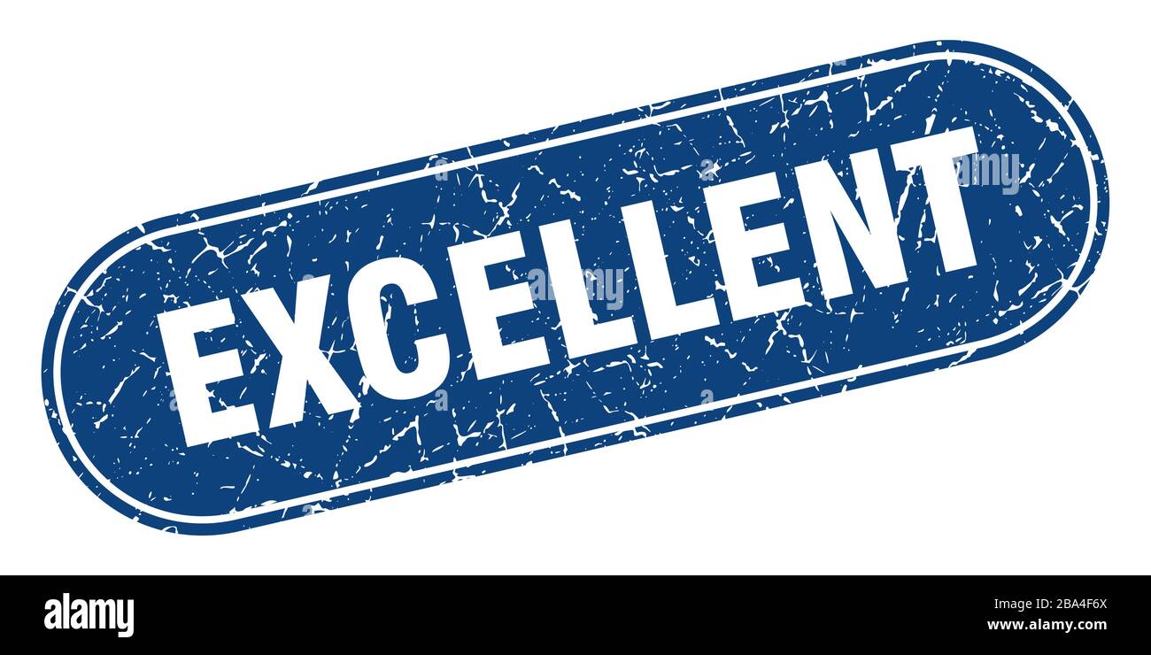 excellent sign. excellent grunge blue stamp. Label Stock Vector Image ...