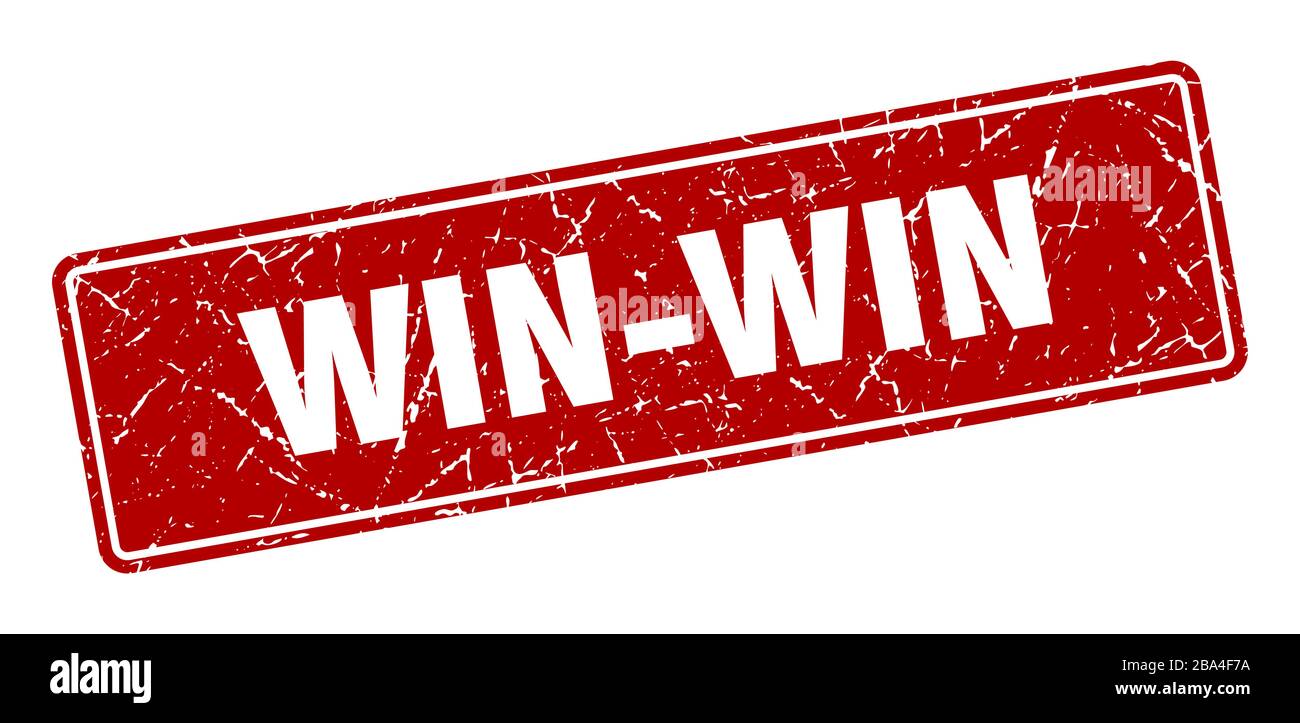 win-win stamp. win-win vintage red label. Sign Stock Vector Image & Art ...