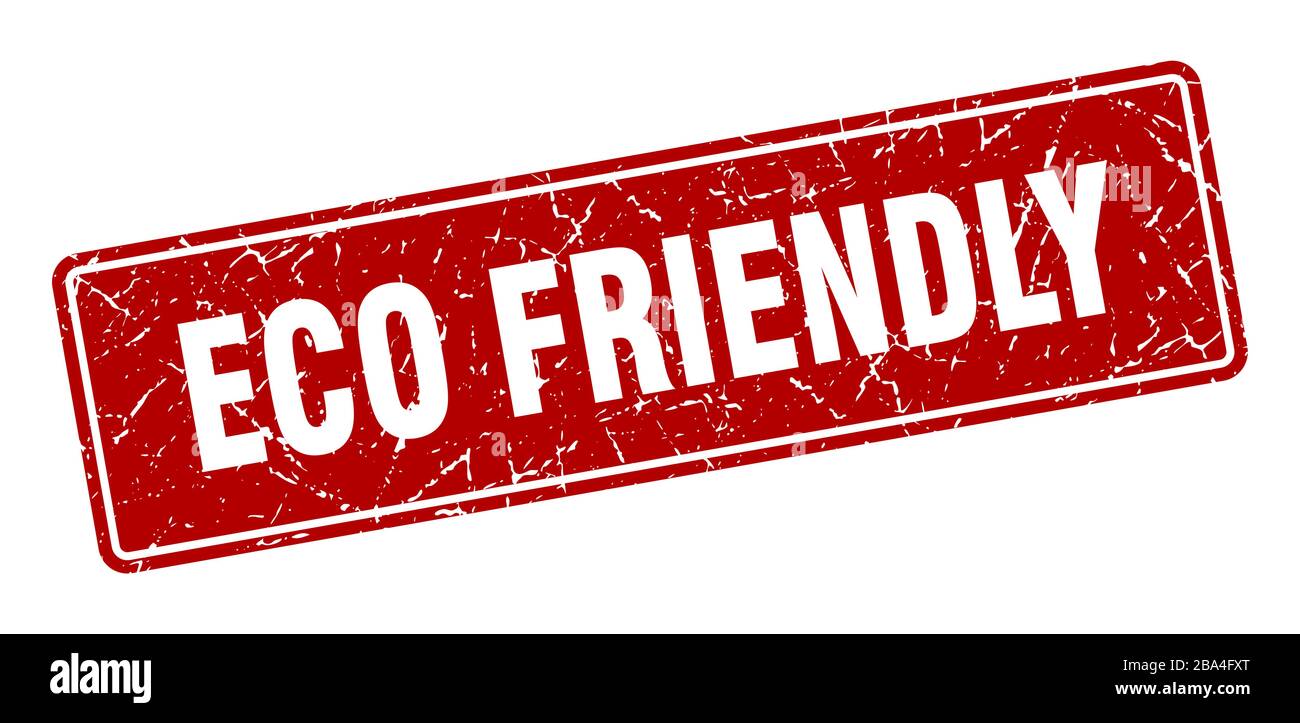 eco friendly stamp. eco friendly vintage red label. Sign Stock Vector ...