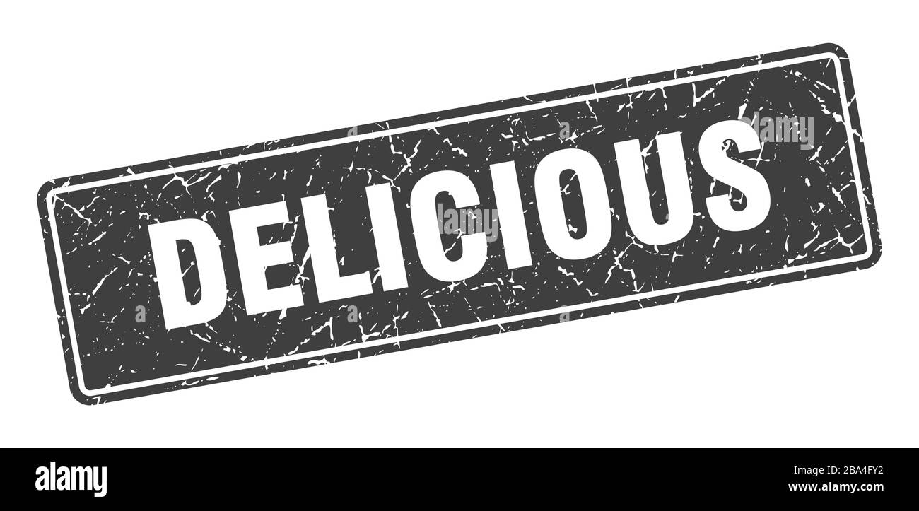 delicious stamp. delicious vintage gray label. Sign Stock Vector Image ...