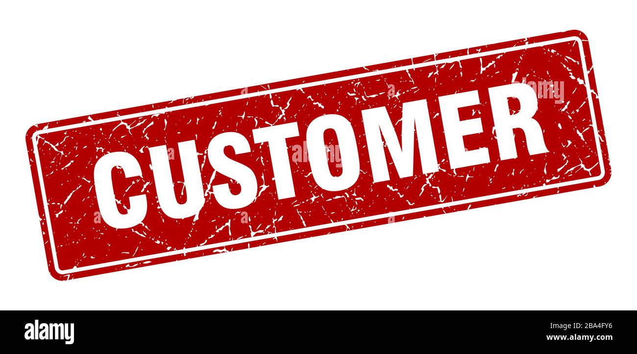 customer stamp. customer vintage red label. Sign Stock Vector Image ...