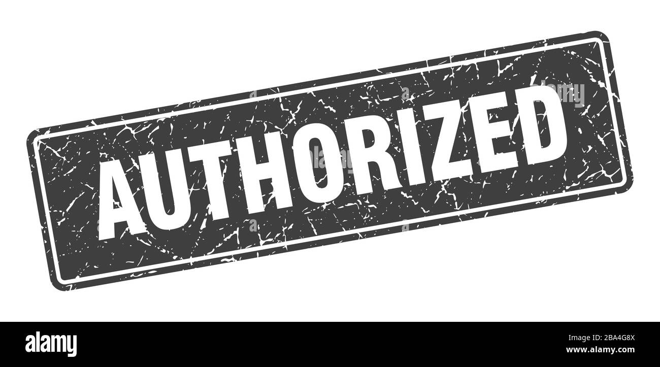 authorized stamp. authorized vintage gray label. Sign Stock Vector ...