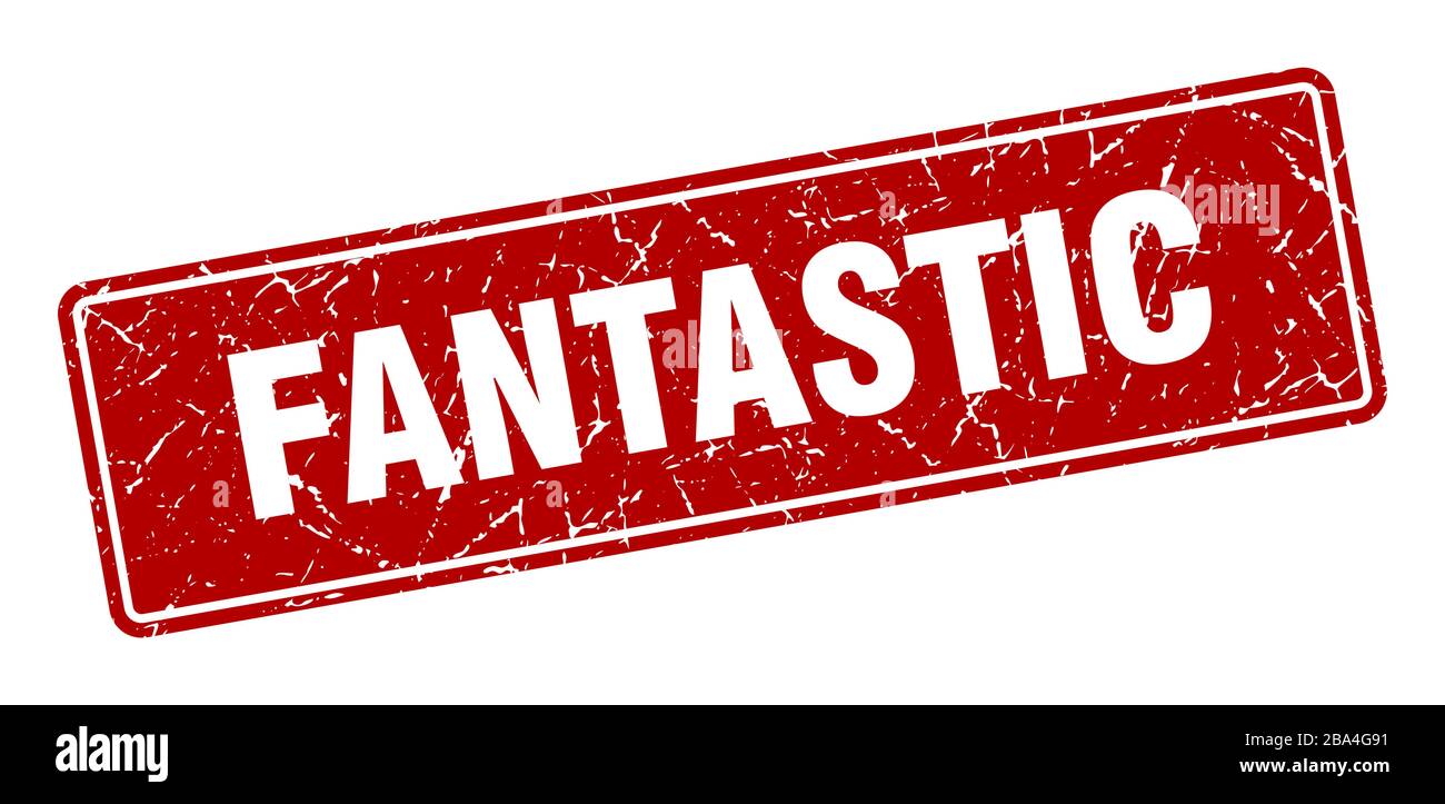 fantastic stamp. fantastic vintage red label. Sign Stock Vector Image ...