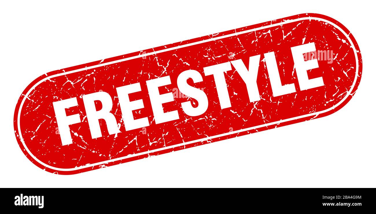 freestyle sign. freestyle grunge red stamp. Label Stock Vector Image ...