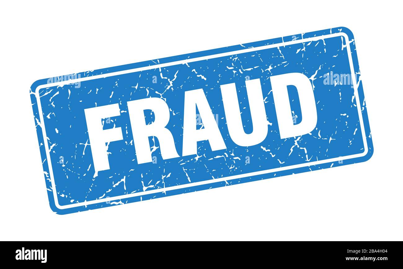 fraud stamp. fraud vintage blue label. Sign Stock Vector Image & Art ...