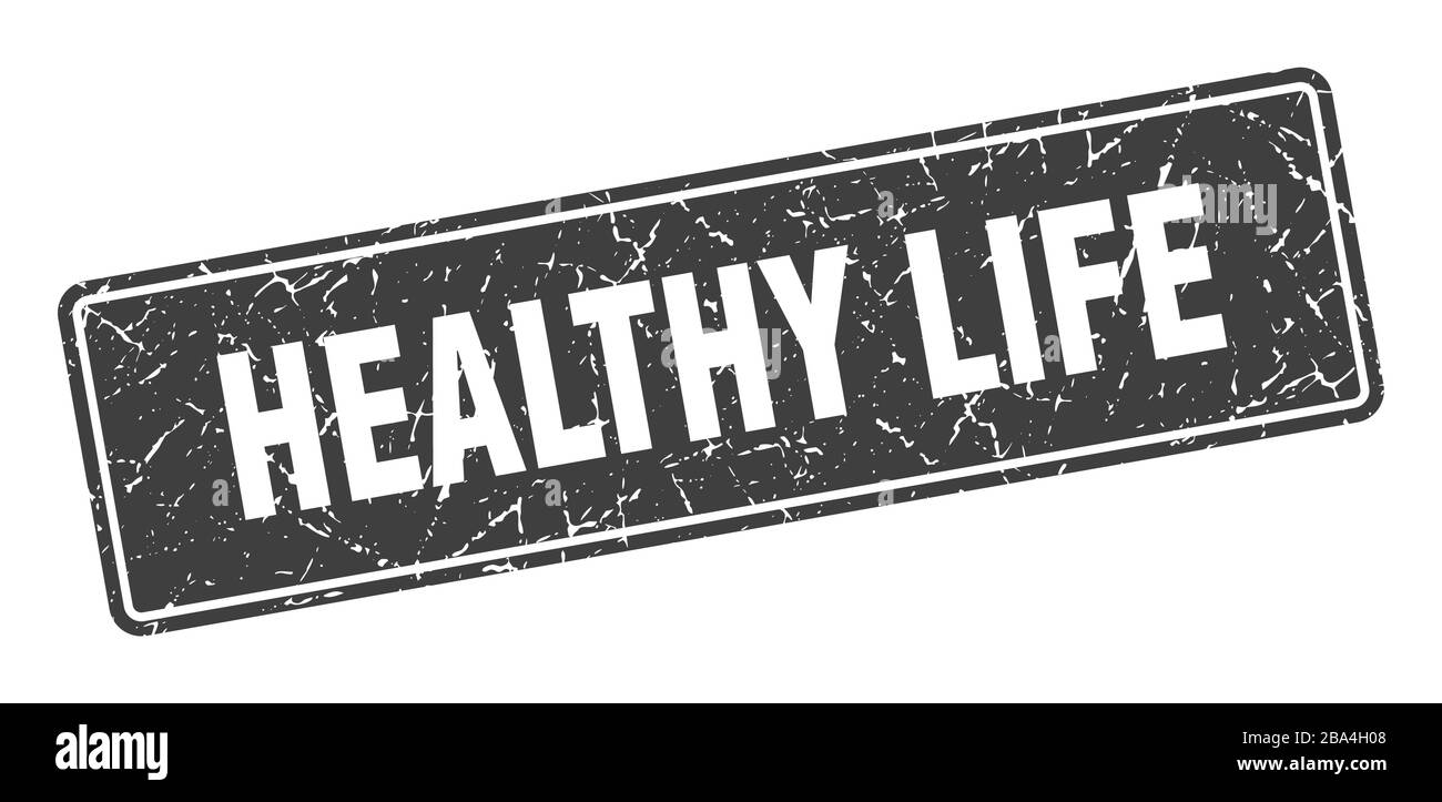 healthy life stamp. healthy life vintage gray label. Sign Stock Vector ...