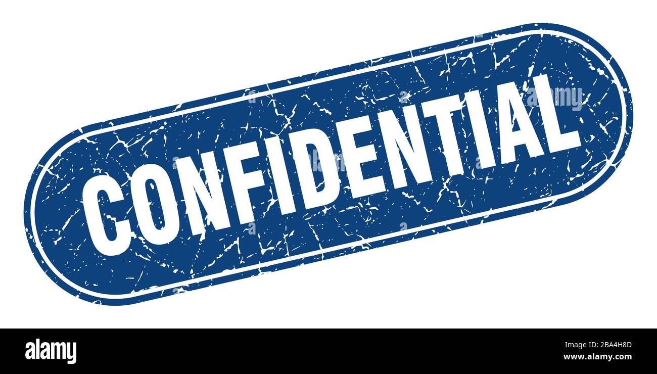 confidential sign. confidential grunge blue stamp. Label Stock Vector ...
