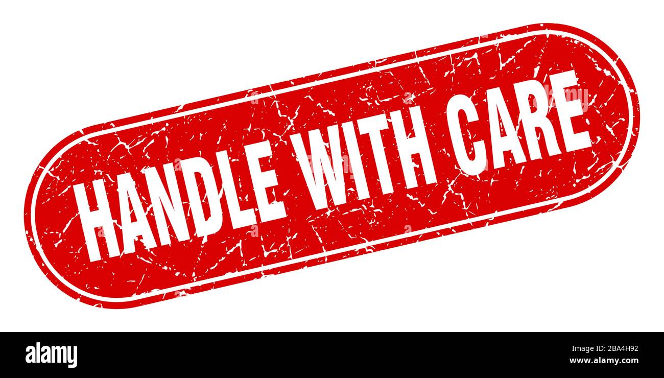 handle with care sign. handle with care grunge red stamp. Label Stock ...