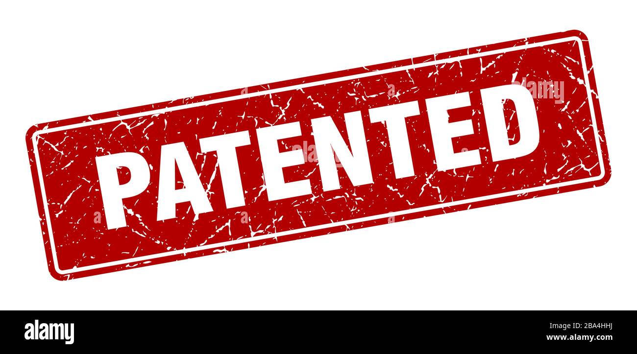 patented stamp. patented vintage red label. Sign Stock Vector Image ...