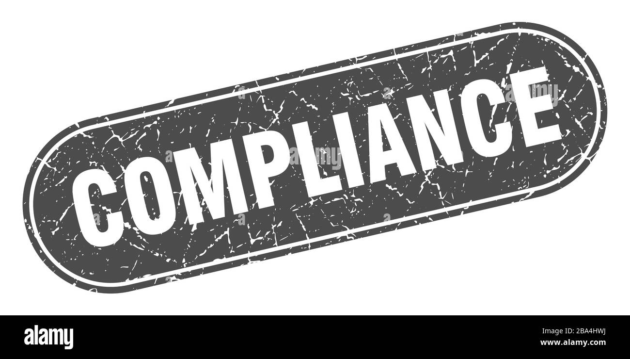 compliance sign. compliance grunge black stamp. Label Stock Vector ...