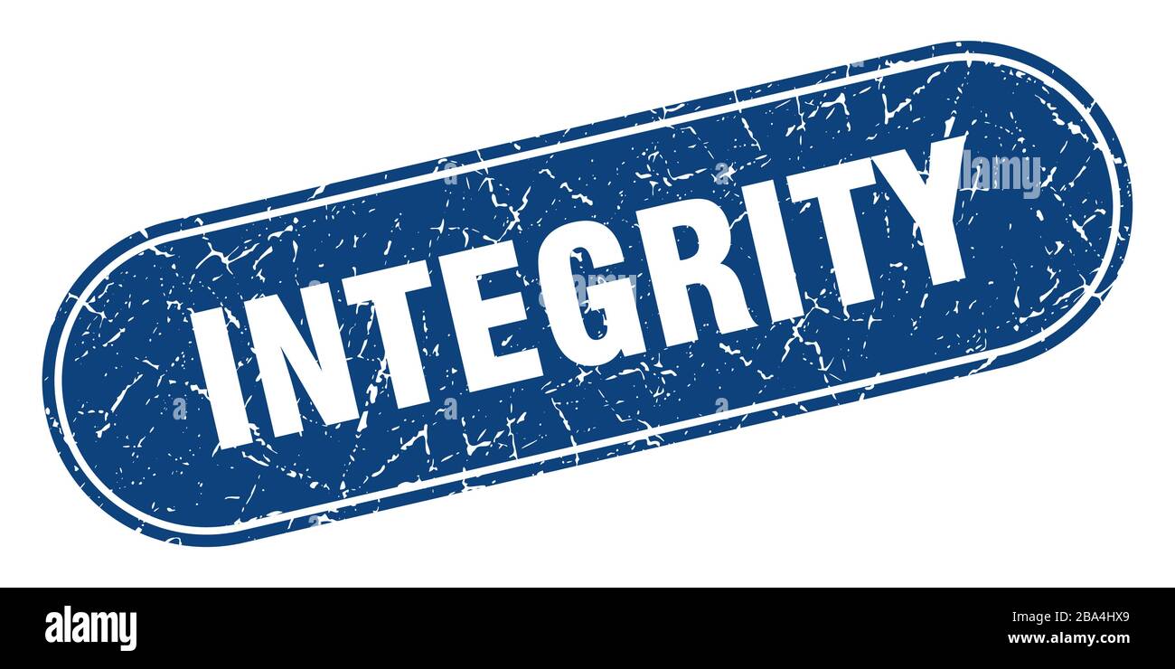 integrity sign. integrity grunge blue stamp. Label Stock Vector Image ...