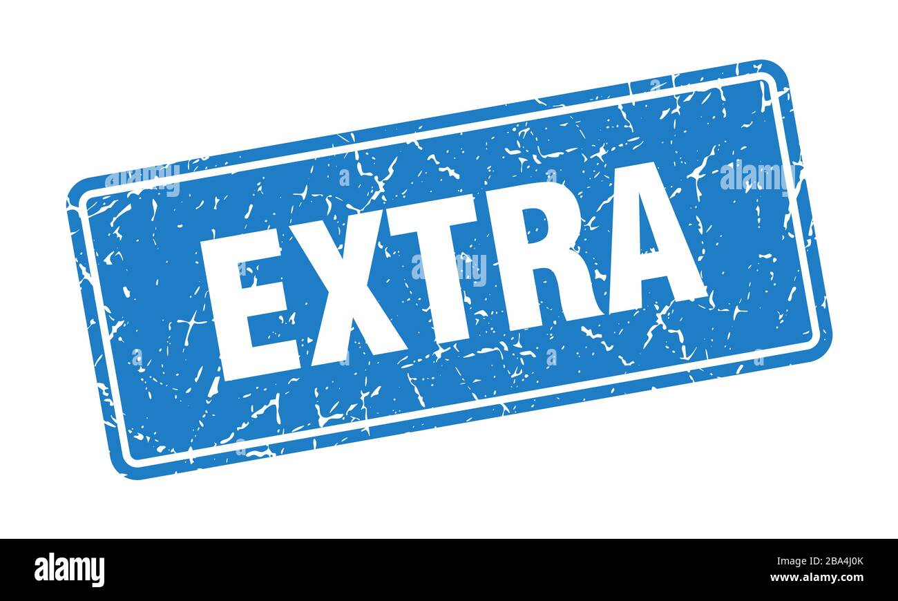 extra stamp. extra vintage blue label. Sign Stock Vector Image & Art ...