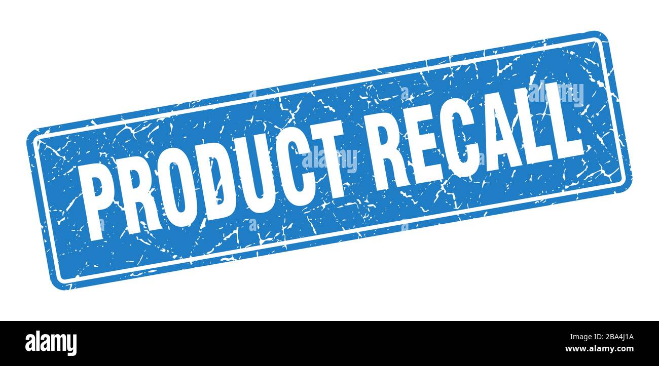 product recall stamp. product recall vintage blue label. Sign Stock ...