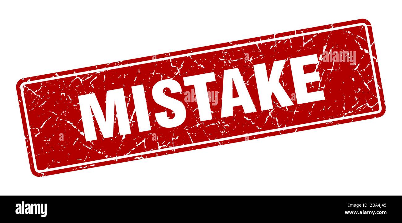 mistake stamp. mistake vintage red label. Sign Stock Vector Image & Art ...