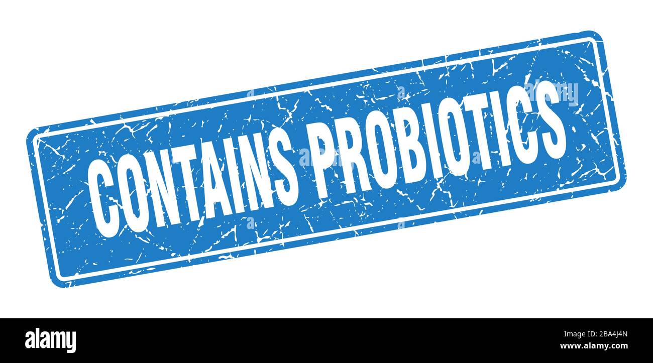 Contains probiotics stamp sign Stock Vector Images - Alamy