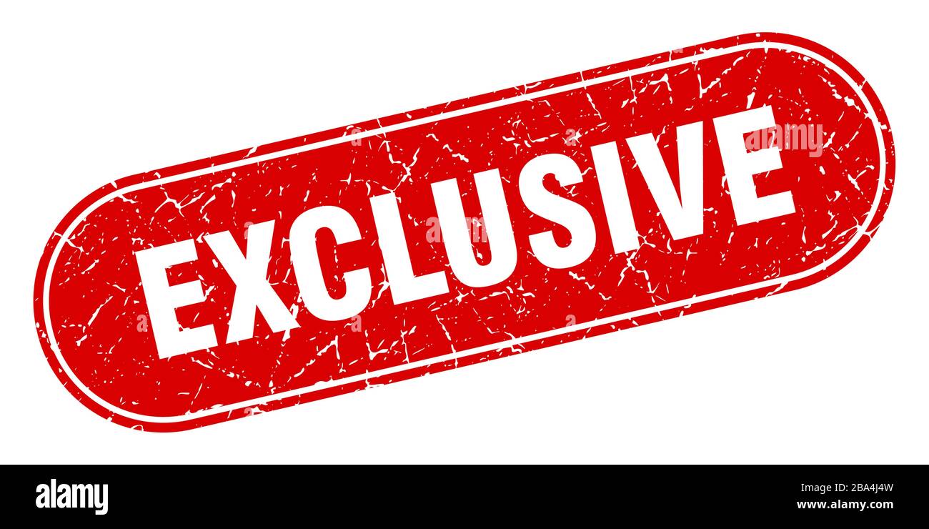 exclusive sign. exclusive grunge red stamp. Label Stock Vector Image ...