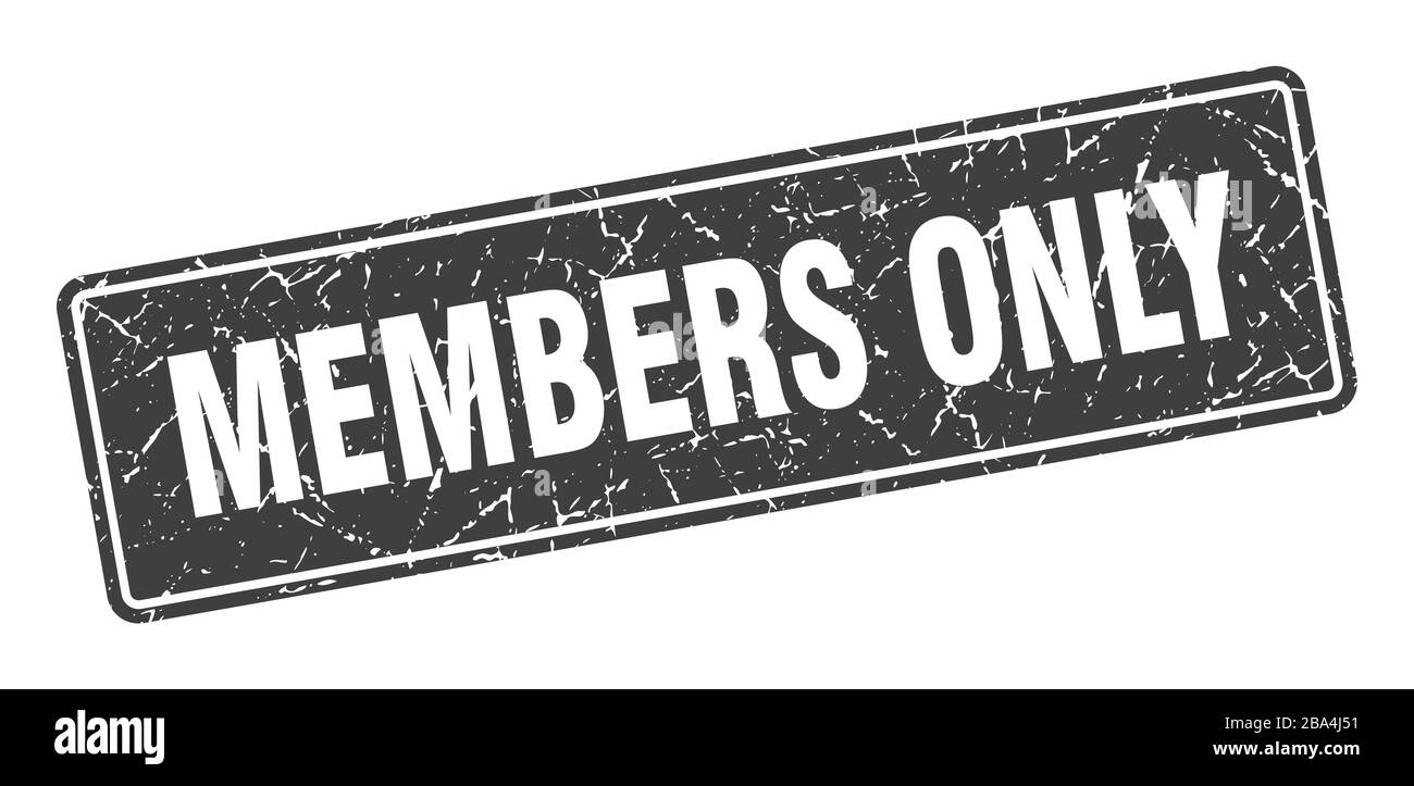 members only stamp. members only vintage gray label. Sign Stock Vector ...