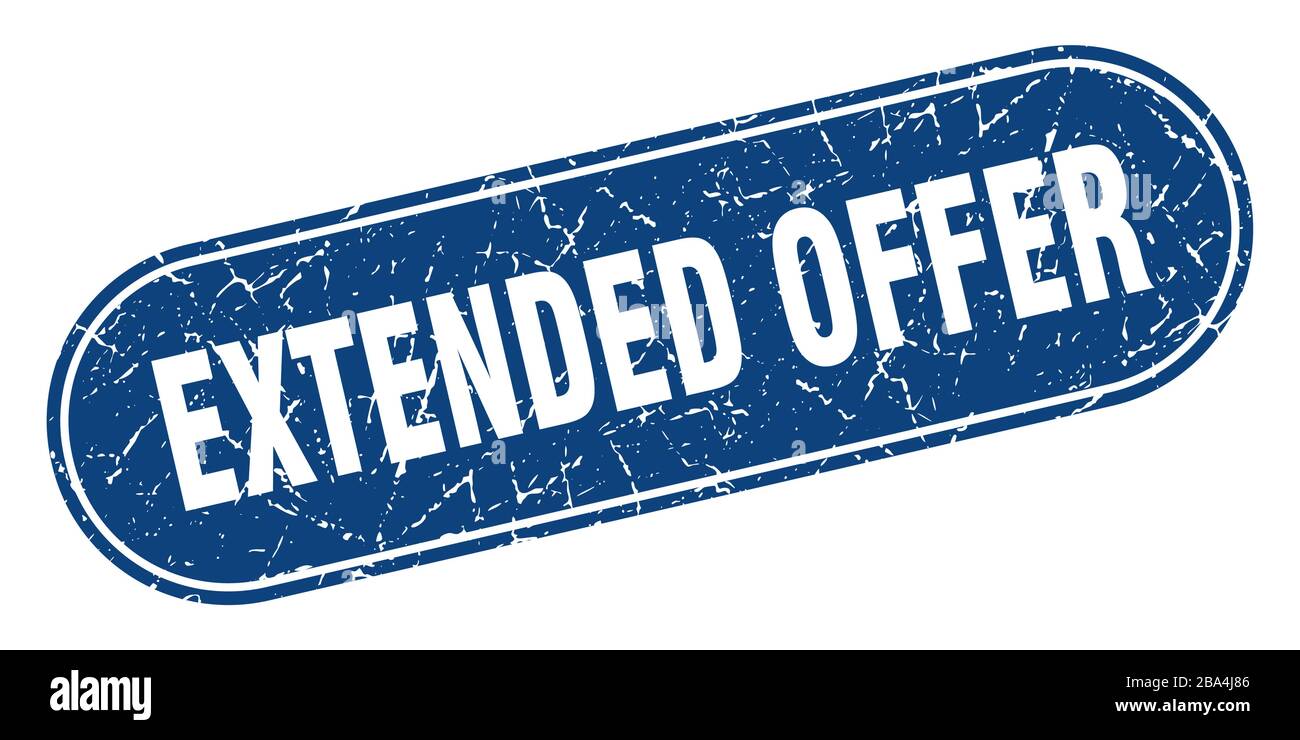 extended offer sign. extended offer grunge blue stamp. Label Stock ...