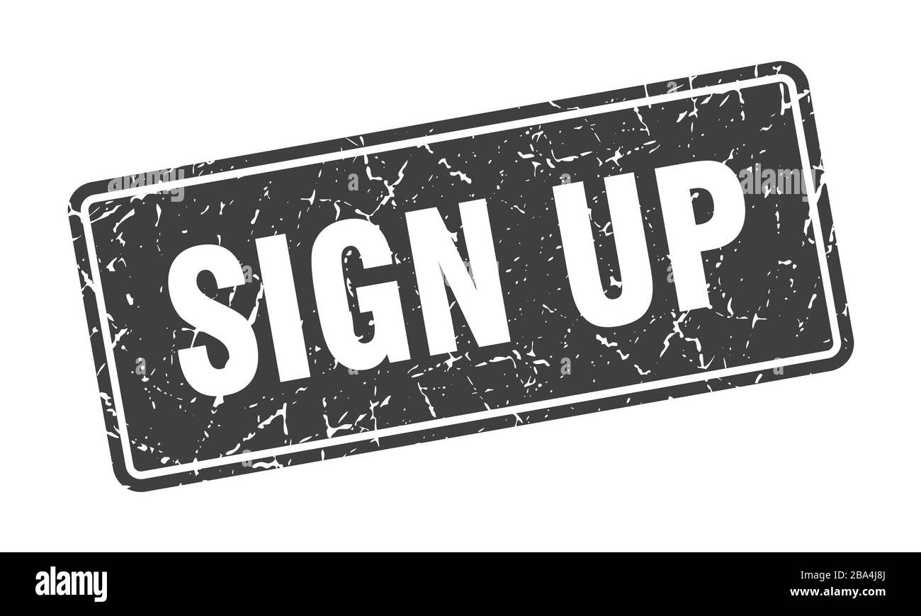 sign up stamp. sign up vintage gray label. Sign Stock Vector Image ...