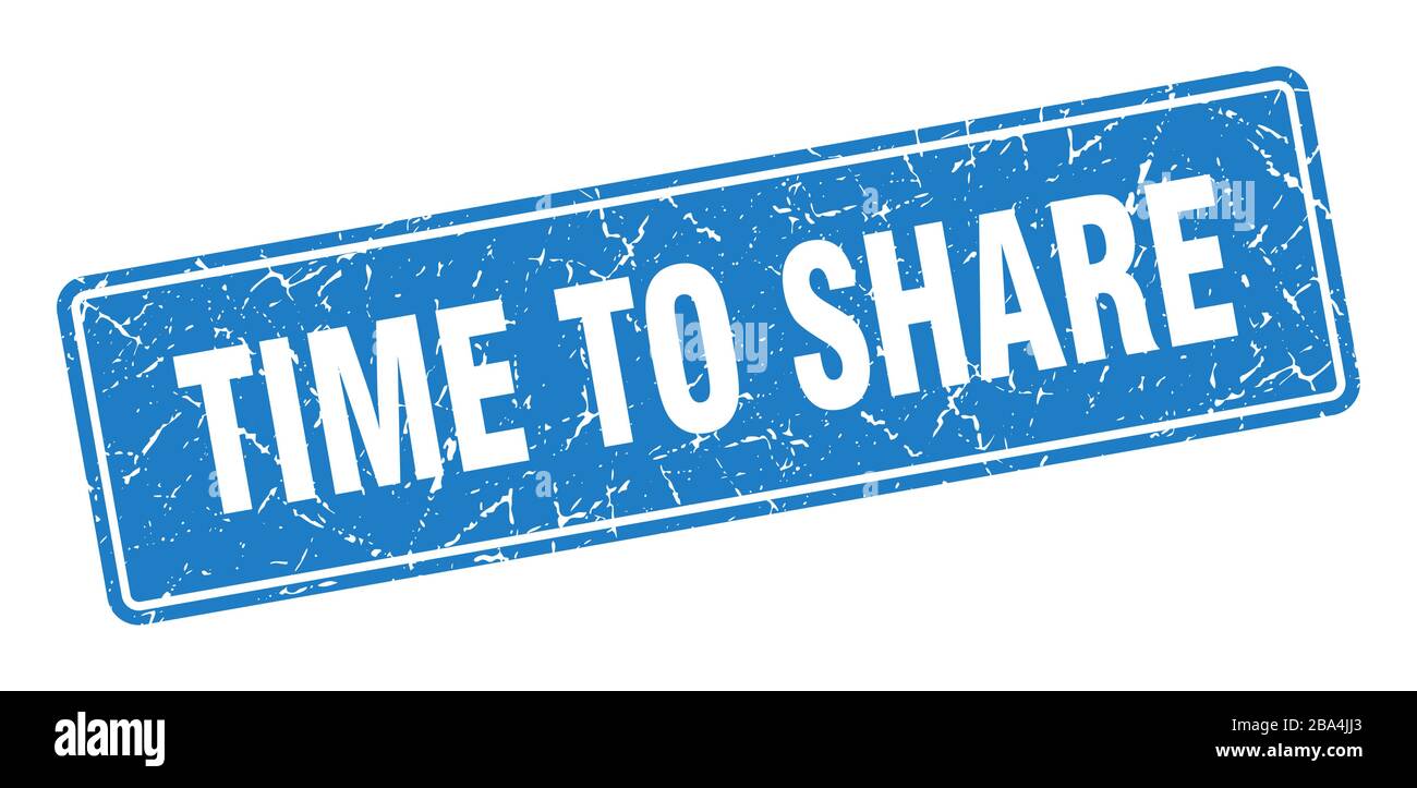 time to share stamp. time to share vintage blue label. Sign Stock ...
