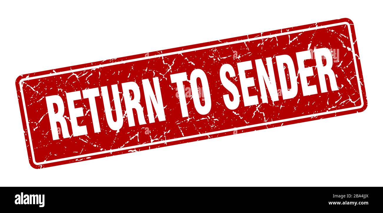 return to sender stamp. return to sender vintage red label. Sign Stock ...